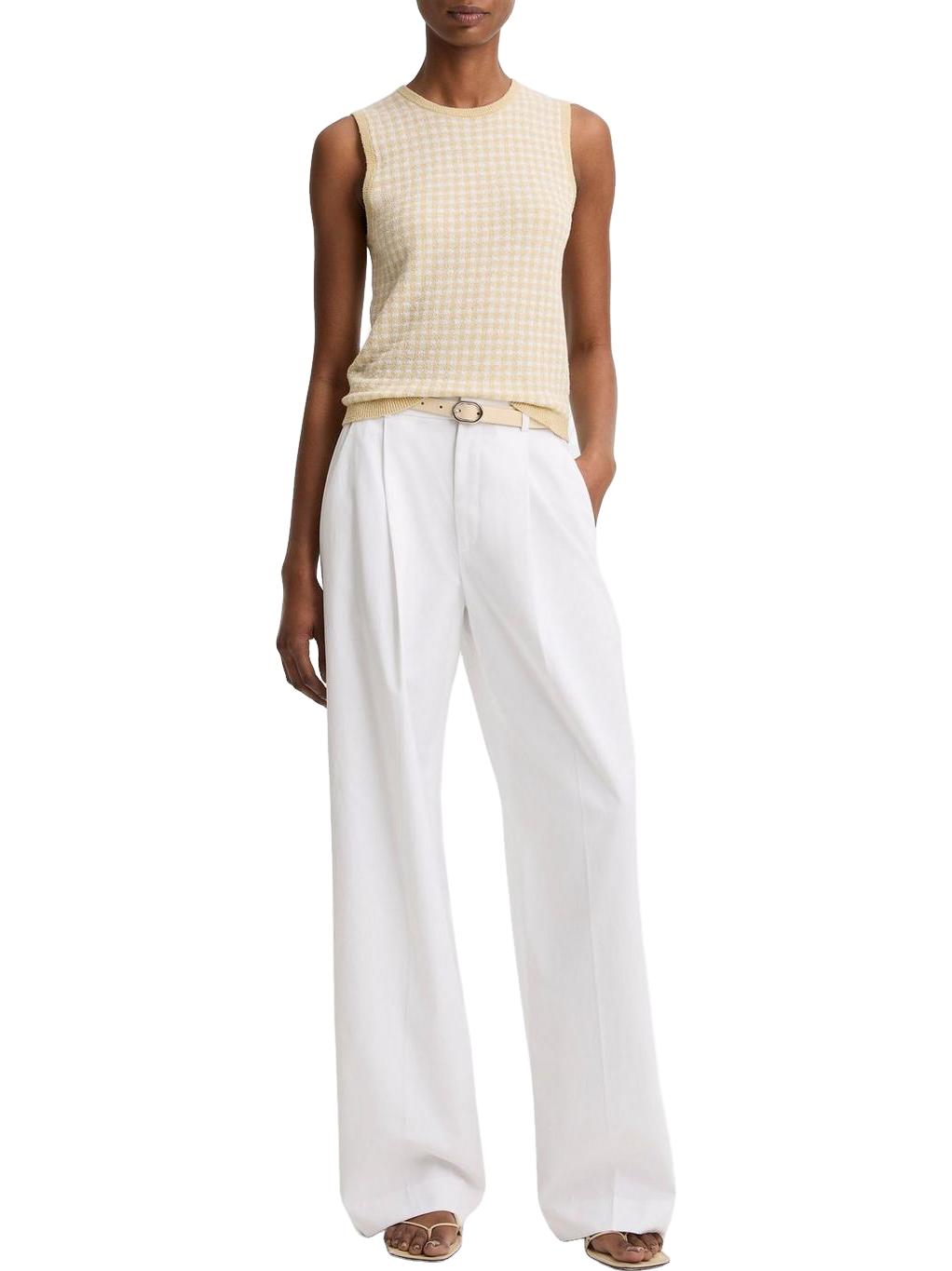 VINCE Vince Camille Cotton-Blend Wide-Leg Trouser